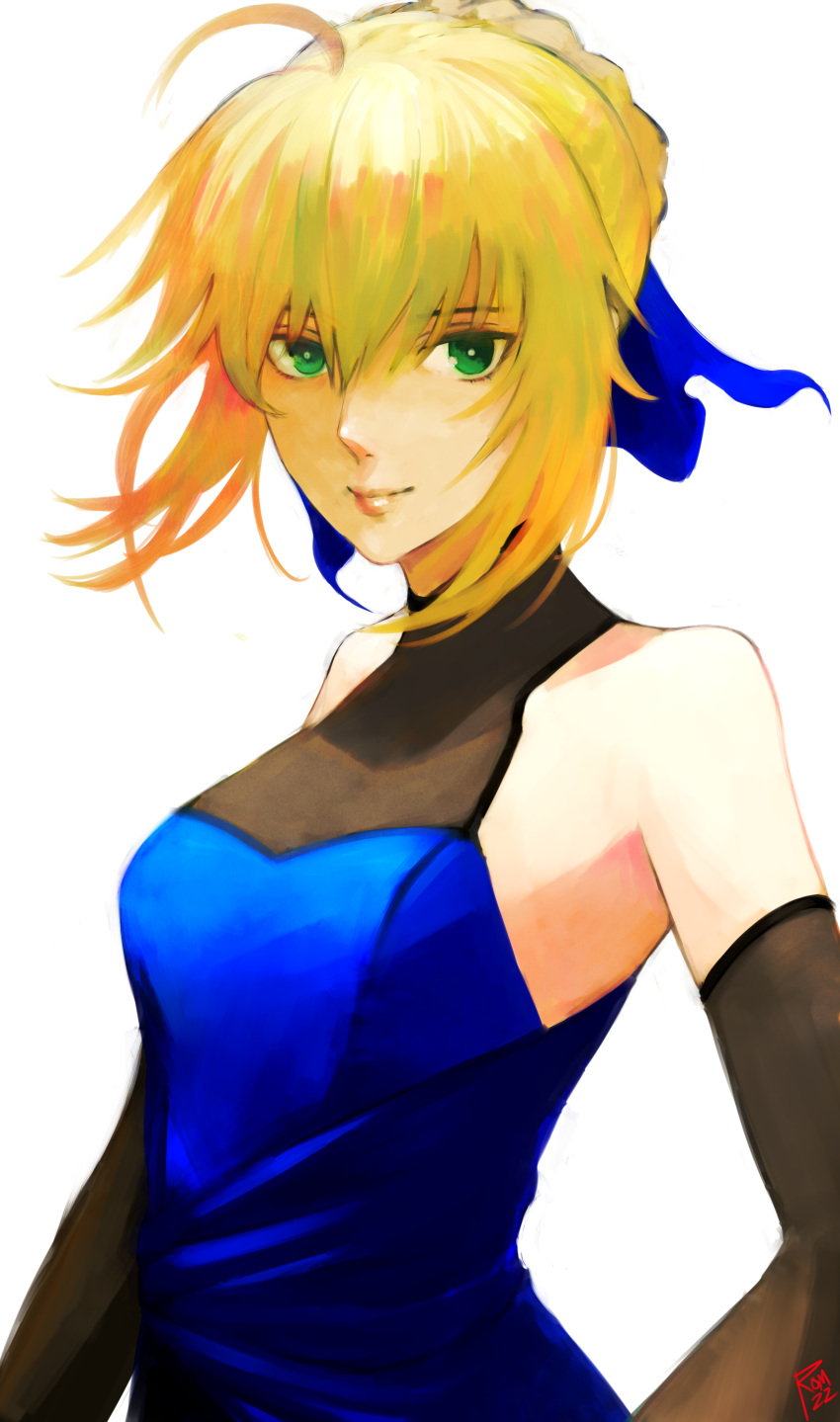 The Big Imageboard Tbib 1girl Absurdres Ahoge Artoria Pendragon Fate Bangs Black Dress