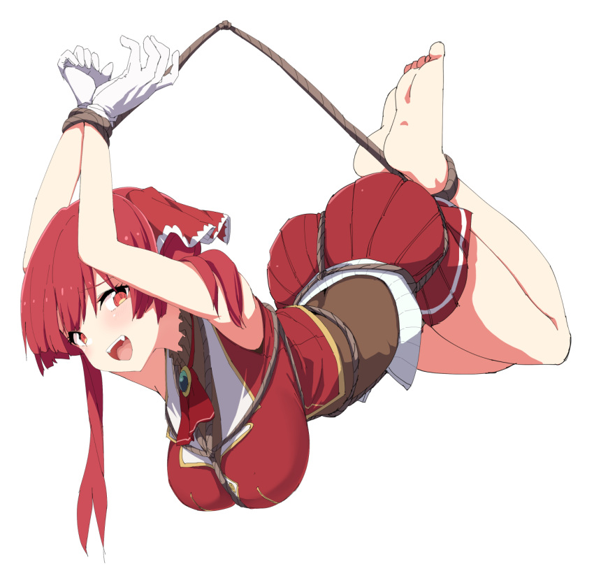 The Big ImageBoard (TBIB) - 1girl arms up artistic error ascot ass barefoot bdsm blush ...