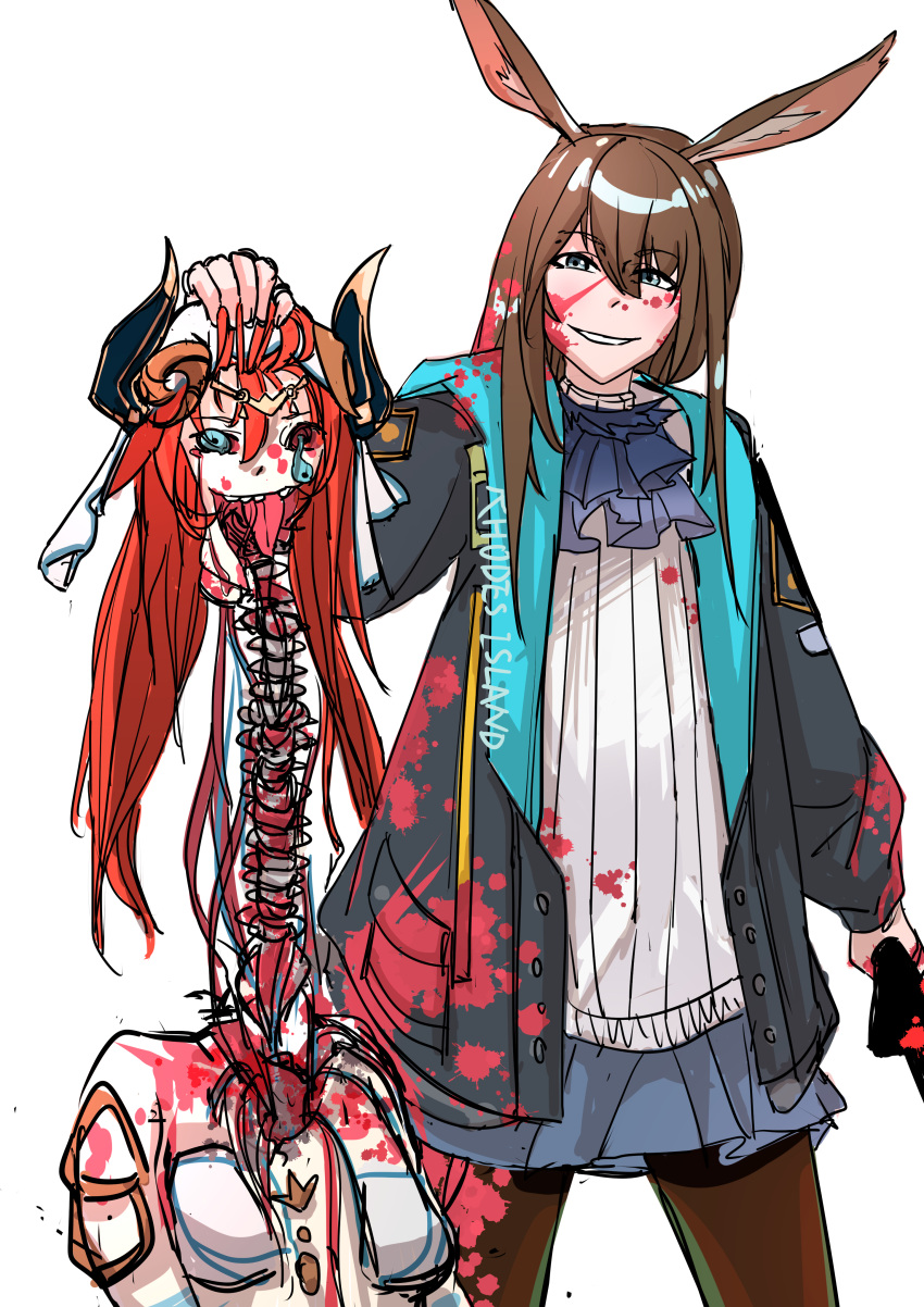 The Big ImageBoard (TBIB) - 2girls absurdres amiya (arknights) animal ears arknights bad id bad ...