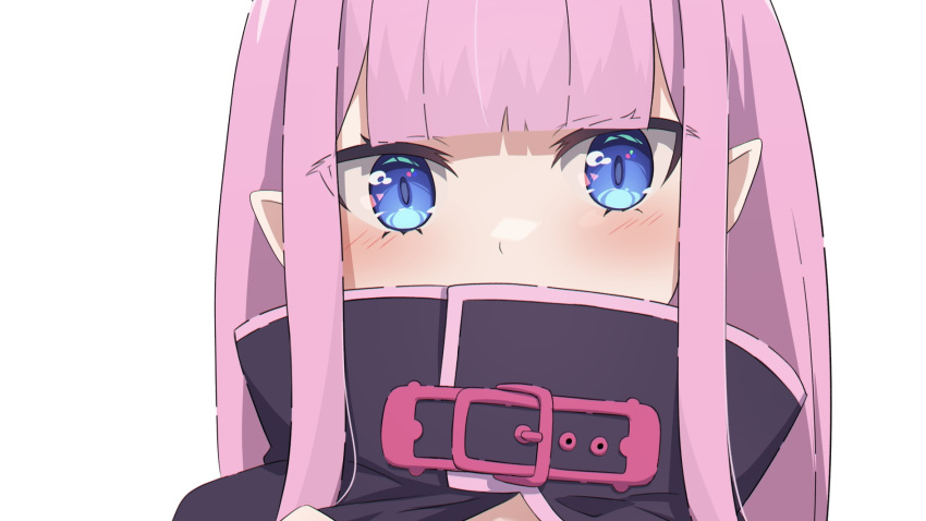 The Big ImageBoard (TBIB) - 1girl bangs blue eyes blunt bangs blush camui1104 commentary request ...