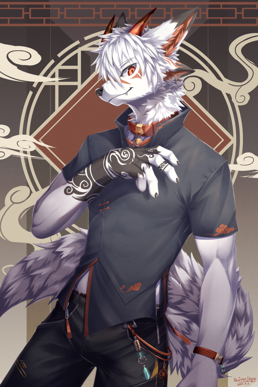 The Big ImageBoard (TBIB) - 2021 2:3 4 fingers absurd res anthro belt big tail black bottomwear ...