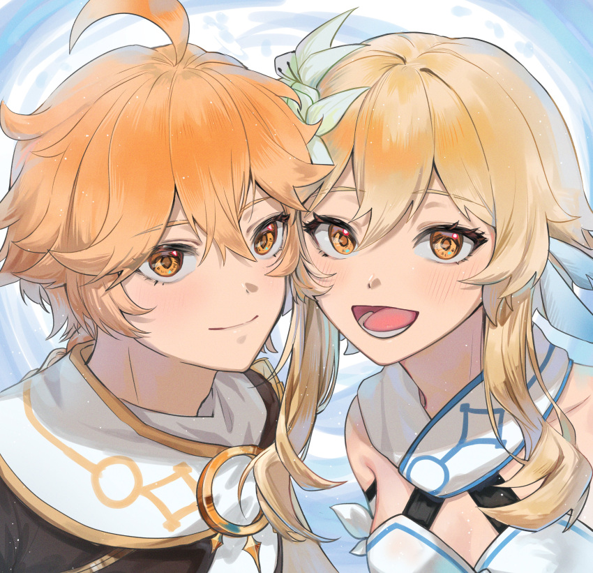 The Big ImageBoard (TBIB) - 1boy 1girl absurdres aether (genshin impact) ahoge alternate eye ...