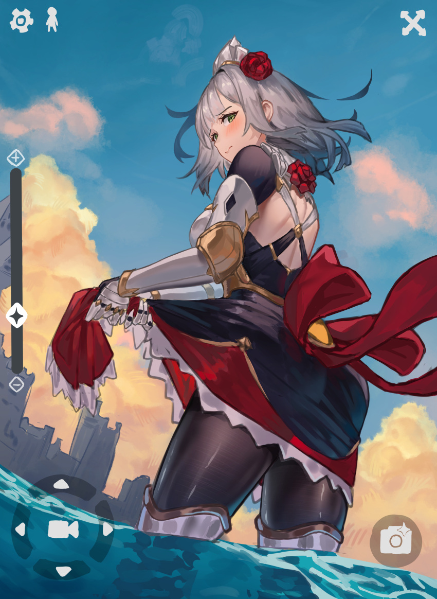 The Big Imageboard Tbib 1girl Absurdres Armor Armored Boots Armored Dress Black Pantyhose
