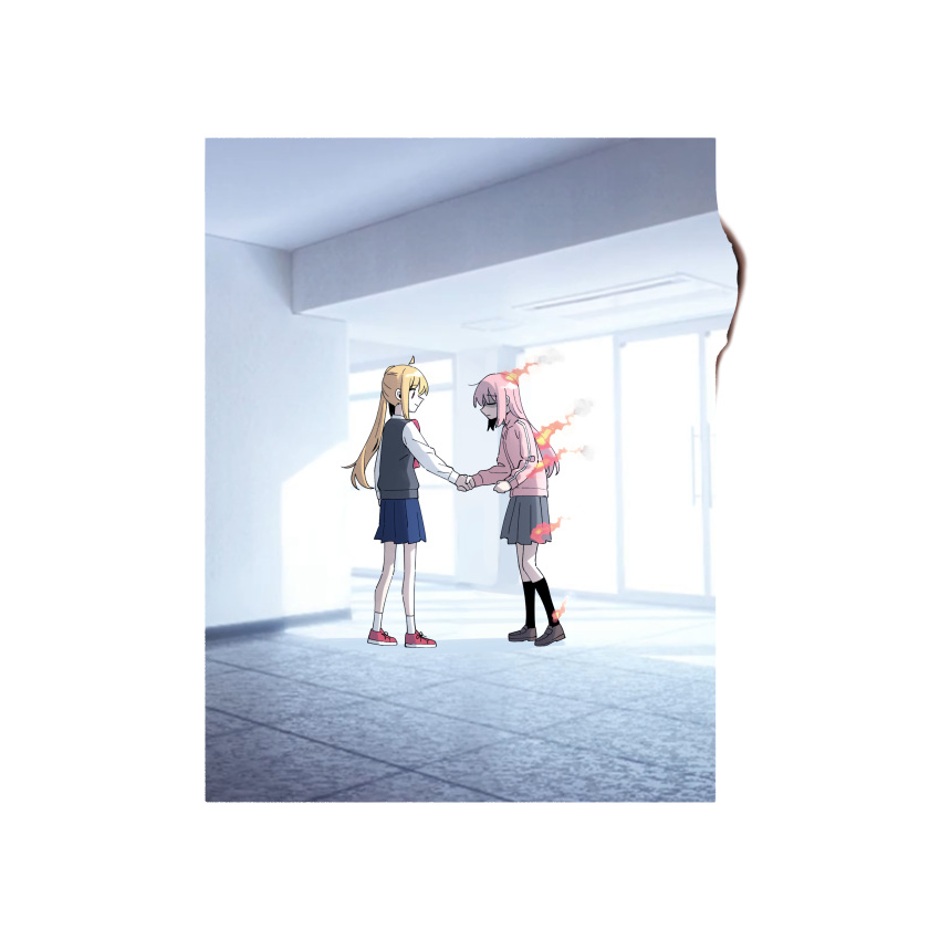 The Big ImageBoard (TBIB) - 2girls absurdres blonde hair bocchi the rock! burning gotou hitori ...