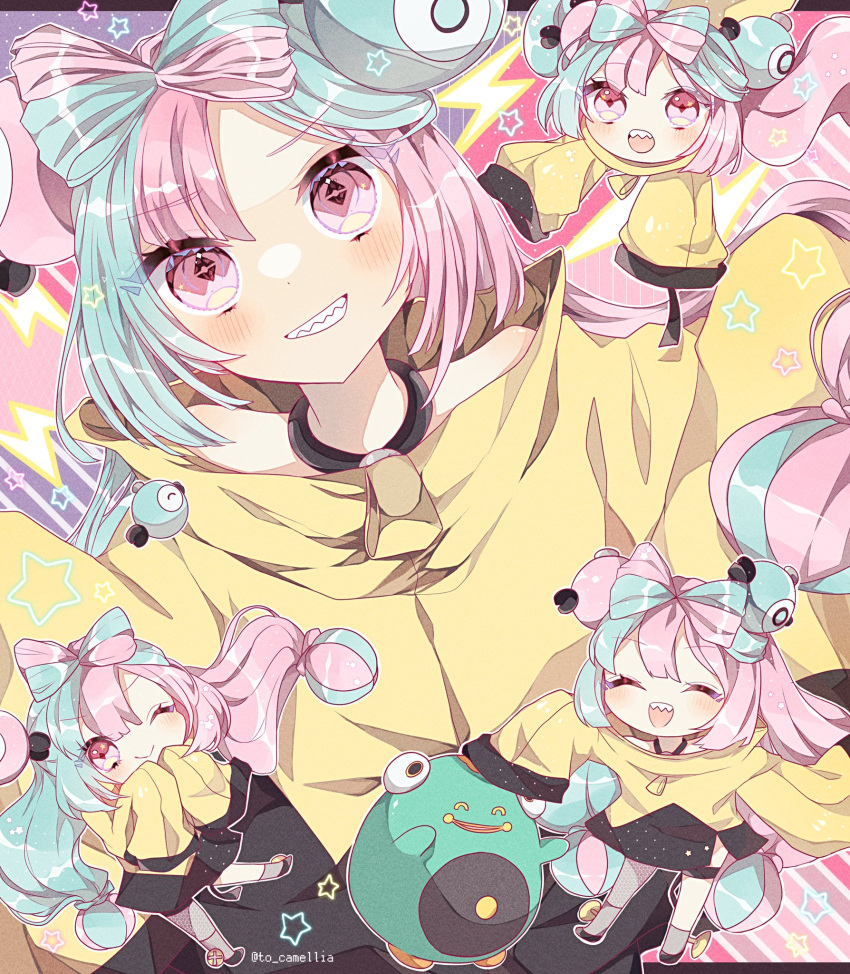 The Big ImageBoard (TBIB) - 1girl :d ;) aqua hair bellibolt bow-shaped ...