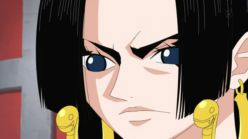 The Big Imageboard Tbib Angry Blue Eyes Boa Hancock Earrings Face