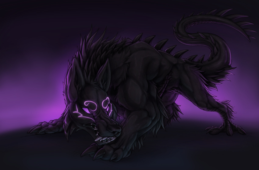 The Big ImageBoard (TBIB) - absurd res black body black fur canid claws fangs feral fur hi res ...
