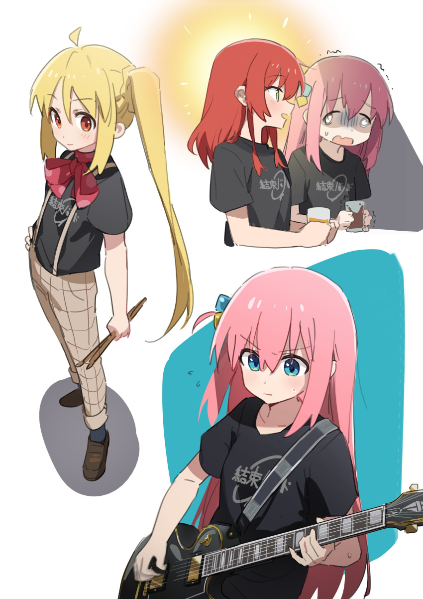 The Big ImageBoard (TBIB) - 3girls absurdres ahoge bangs black shirt ...