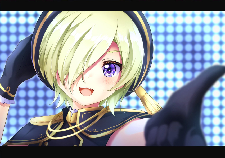 The Big ImageBoard (TBIB) - 1girl bangs black gloves black headwear blonde hair blush gloves ...