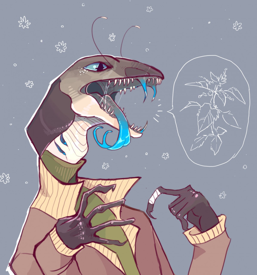 The Big ImageBoard (TBIB) - accessory antennae (anatomy) anthro bandage blue eyes blue tongue ...