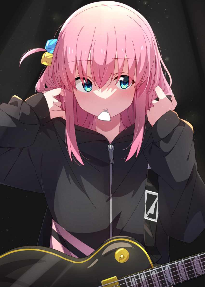 The Big ImageBoard (TBIB) - 1girl bangs black jacket bocchi the rock! closed mouth cube hair ...