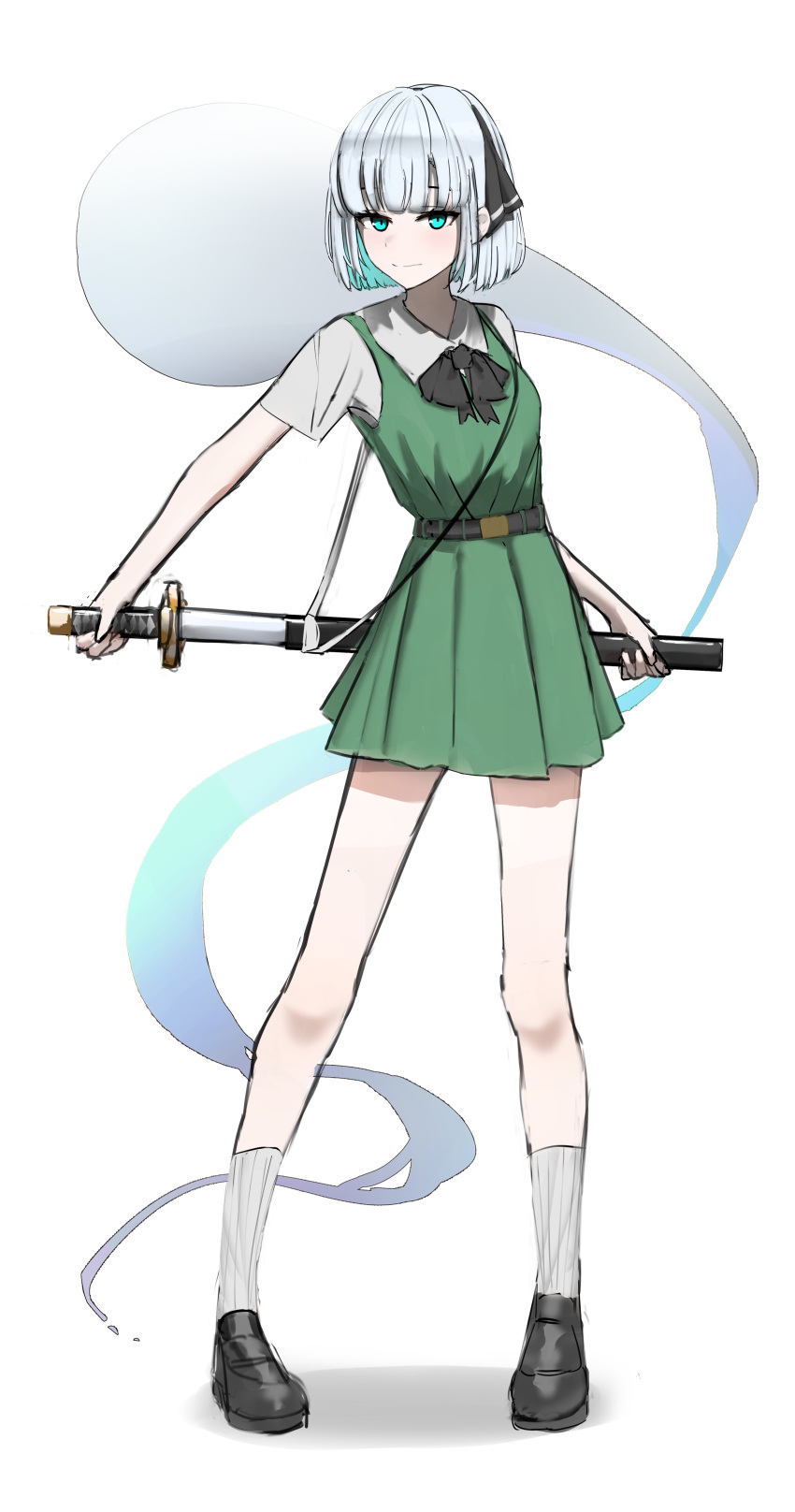 The Big ImageBoard (TBIB) - 1girl absurdres aqua eyes bangs black footwear blunt bangs bob cut ...