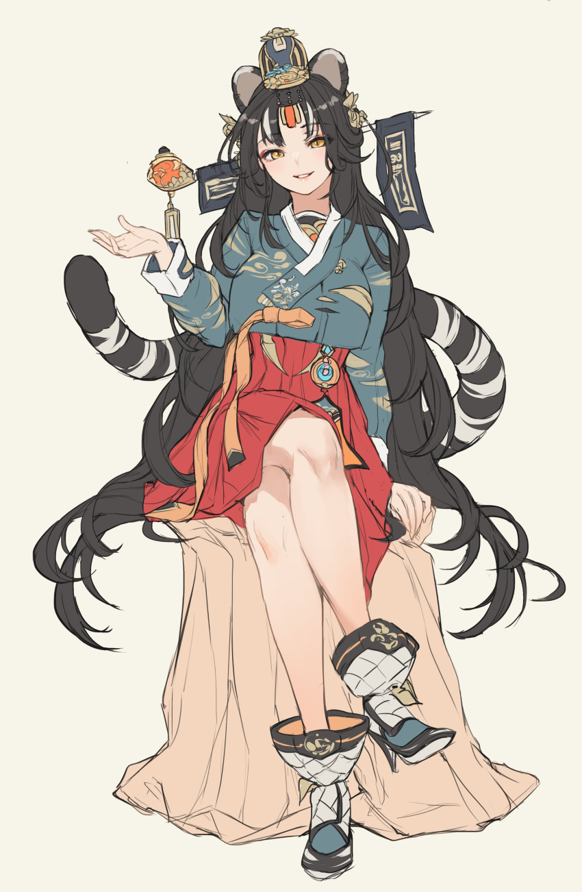 The Big ImageBoard (TBIB) - 1girl absurdres animal ears ankle boots aqua footwear aqua kimono ...