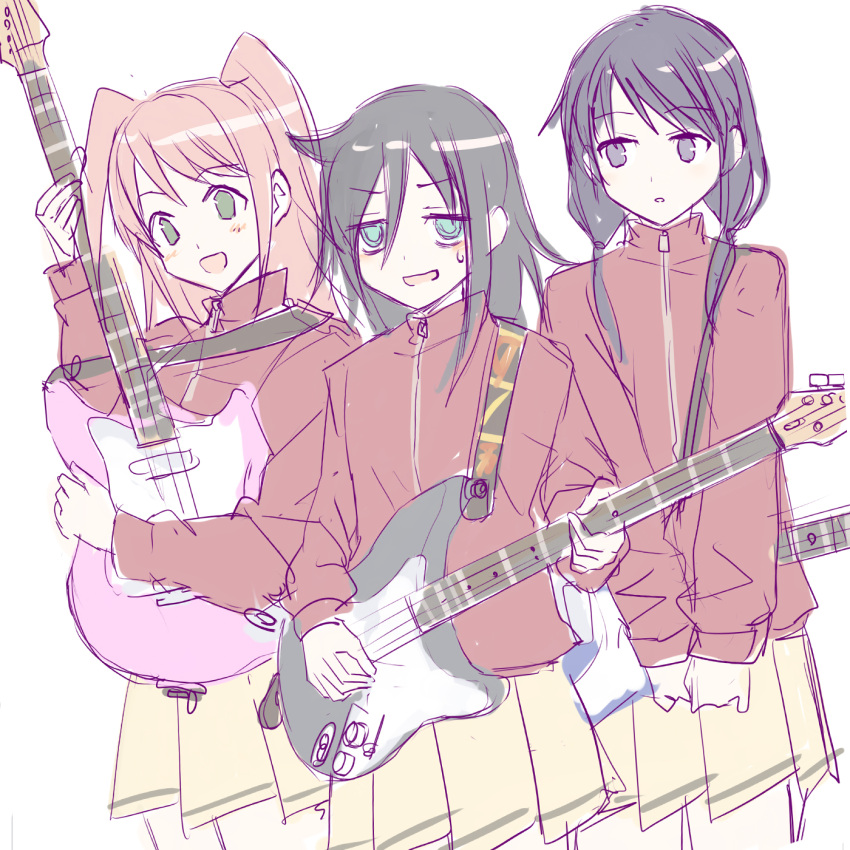The Big ImageBoard (TBIB) - 3girls :d bags under eyes black hair green ...