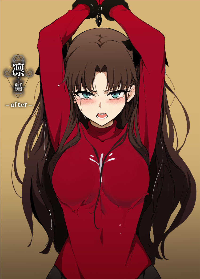The Big Imageboard Tbib 1girl Absurdres Arms Up Bdsm Black Hair Bondage Bound Breasts