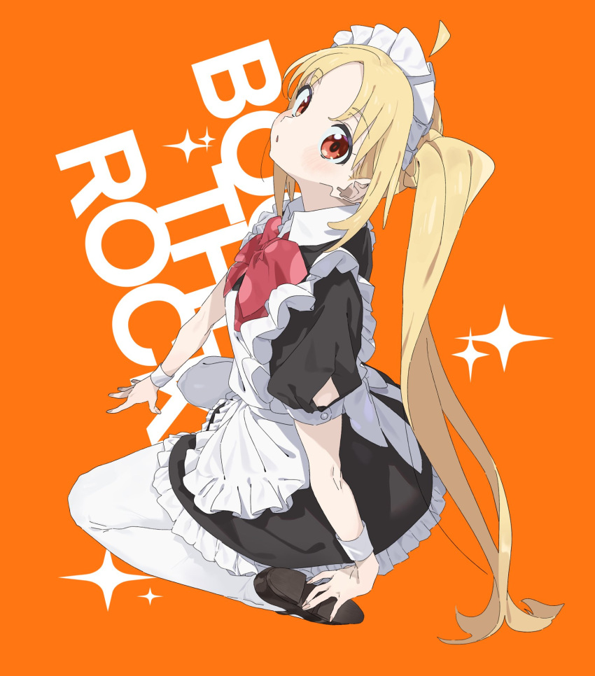 The Big ImageBoard (TBIB) - 1girl ahoge apron bangs black dress blonde hair blush bocchi the ...