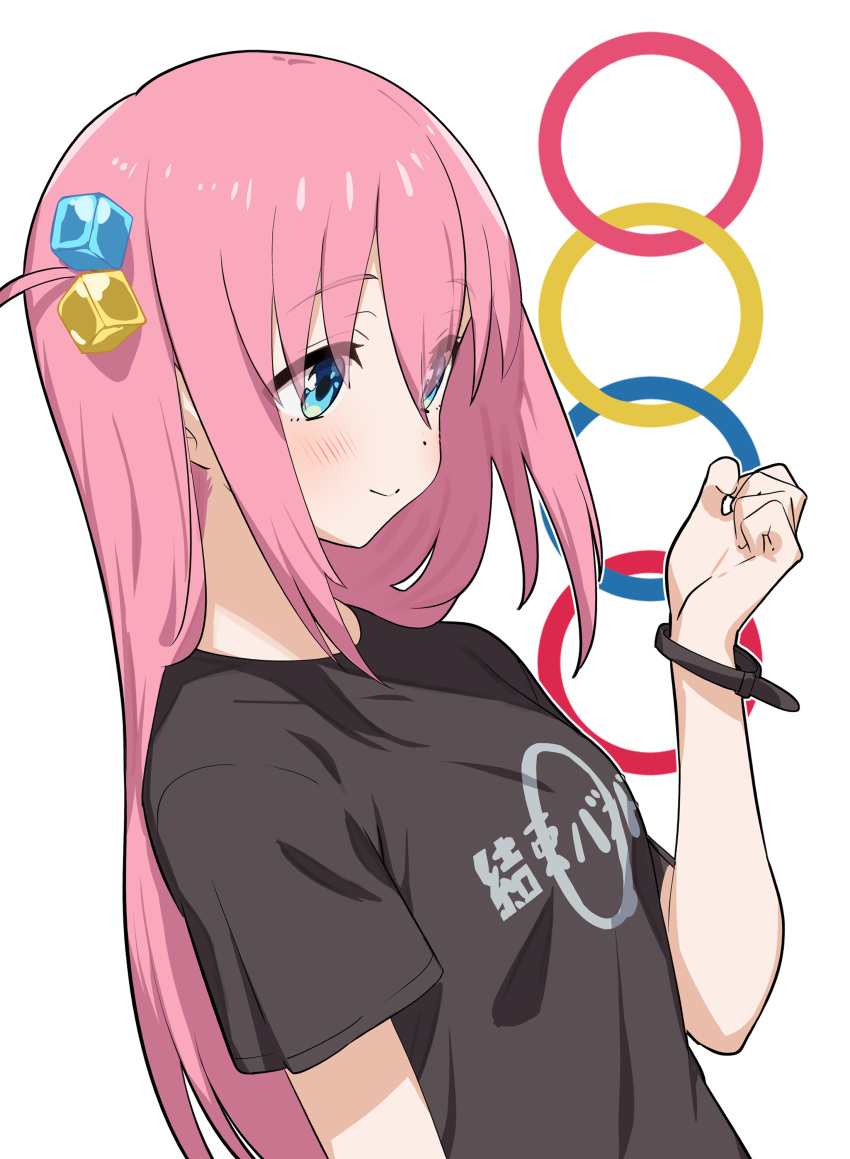 The Big ImageBoard (TBIB) - 1girl absurdres bangs black shirt blue eyes blush bocchi the rock ...