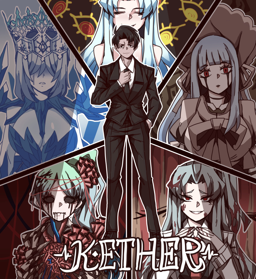 The Big ImageBoard (TBIB) - 1boy 5girls absurdres adjusting clothes ...