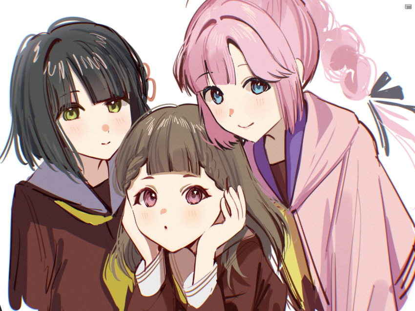 The Big ImageBoard (TBIB) - 3girls :o anyoji hime black hair black ribbon blue eyes blunt bangs ...