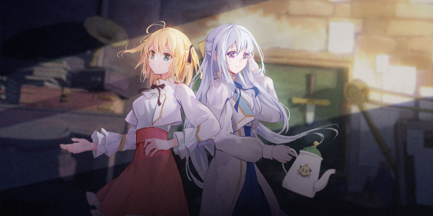 The Big Imageboard Tbib 2girls Ahoge Anisphia Wynn Palettia Bangs