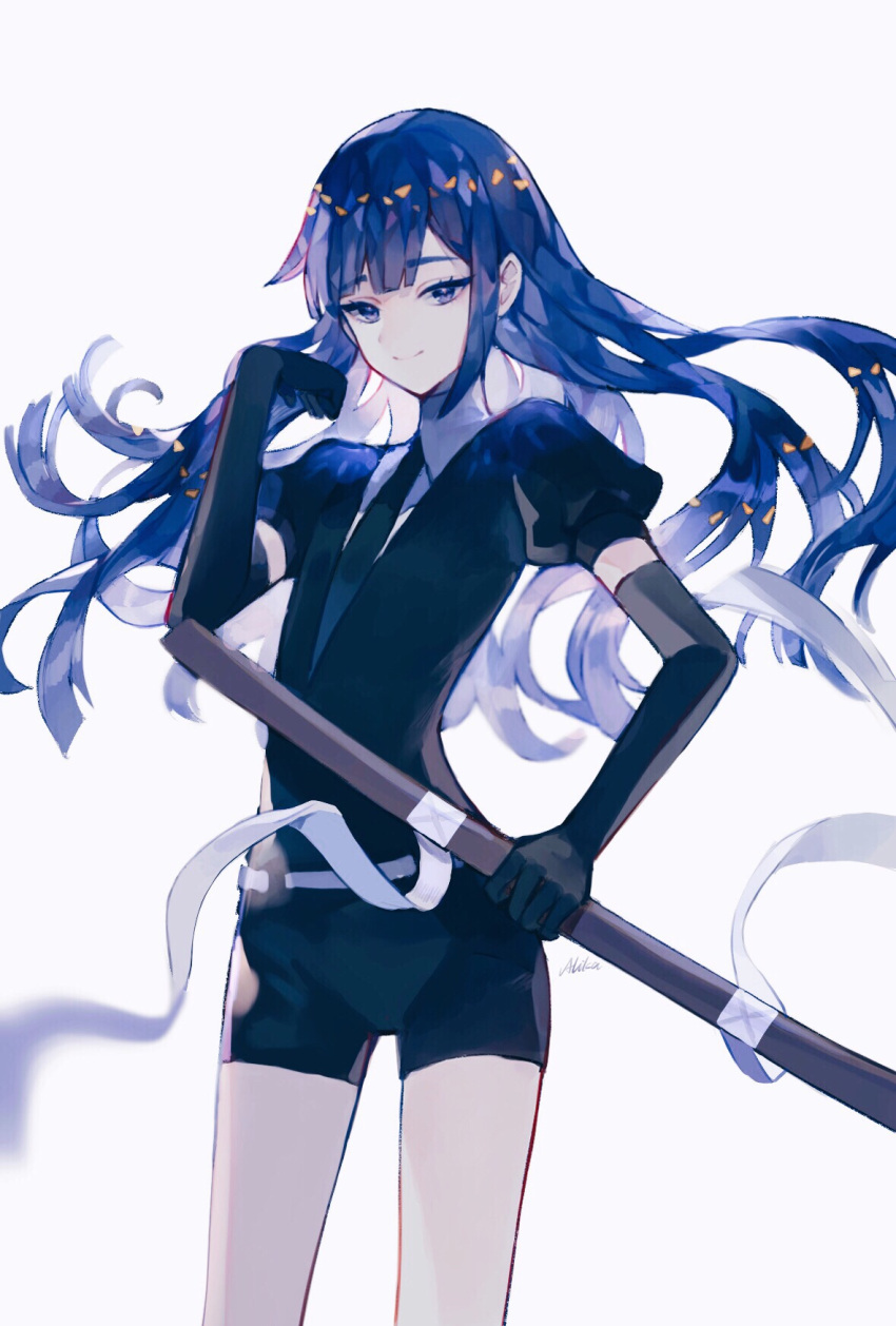 The Big Imageboard Tbib 1other Alika945 Bangs Black Gloves Blue