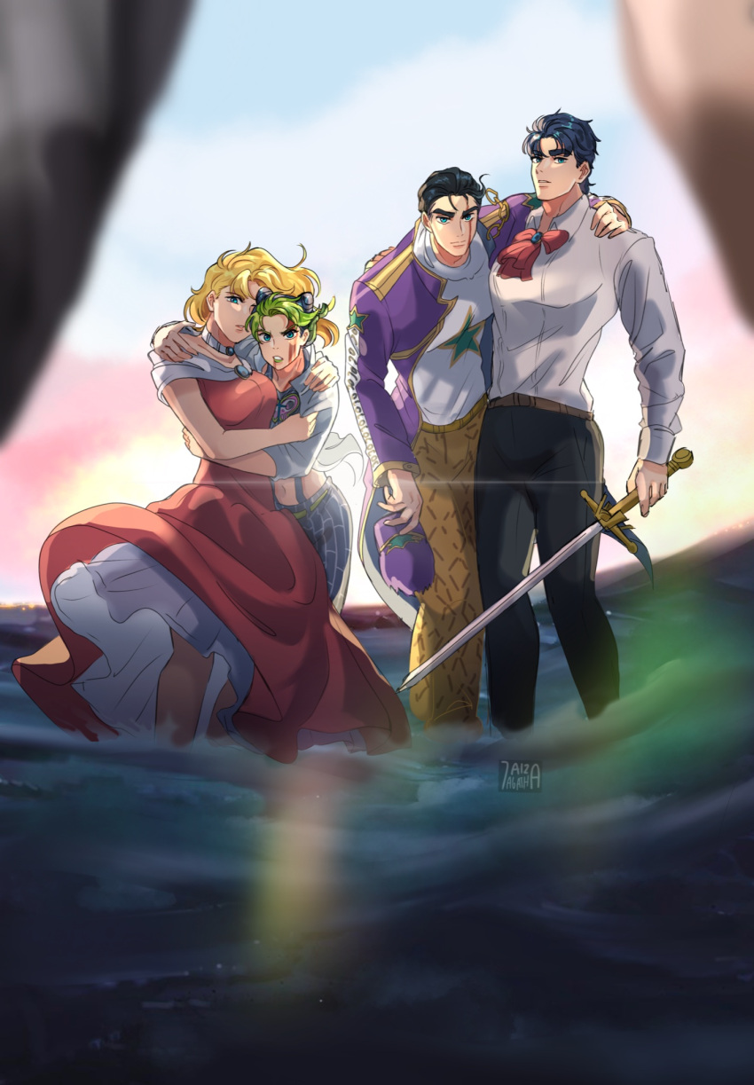 The Big ImageBoard (TBIB) - 2girls 7aizagatha black hair blonde hair ...