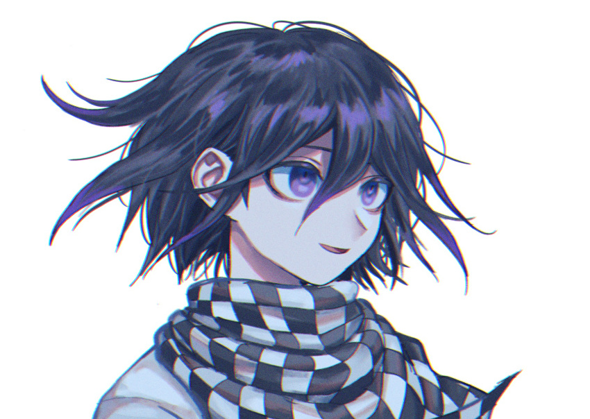The Big ImageBoard (TBIB) - 1boy :d black hair checkered clothes checkered scarf danganronpa ...