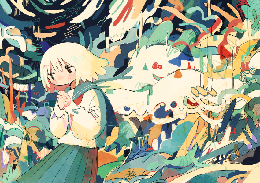 The Big Imageboard Tbib 1girl Abstract Background Absurdres Bangs