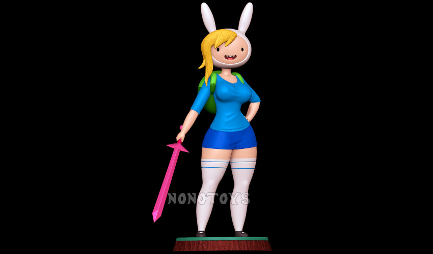 The Big Imageboard Tbib 3d Artwork Adventure Time Backpack Blonde Hair Bunny Ear Hat