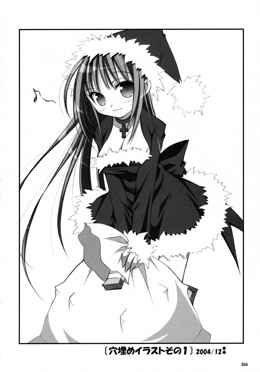 The Big Imageboard Tbib Christmas Cleavage Monochrome Oshaban Sasahiro 111707