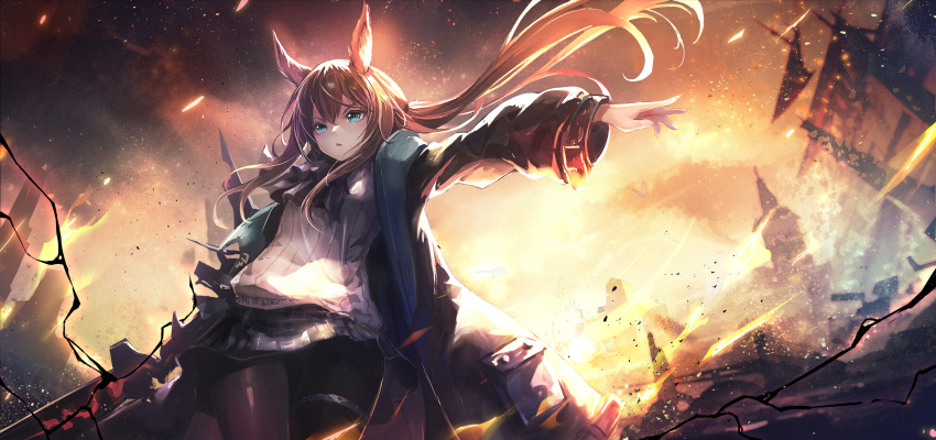 The Big ImageBoard (TBIB) - 1girl amiya (arknights) amiya (guard) (arknights) animal ears ...