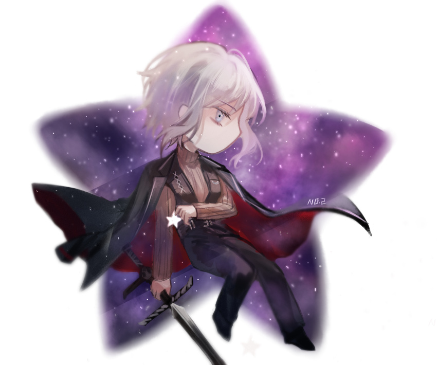 The Big ImageBoard (TBIB) - 1girl black coat black pants black vest ...