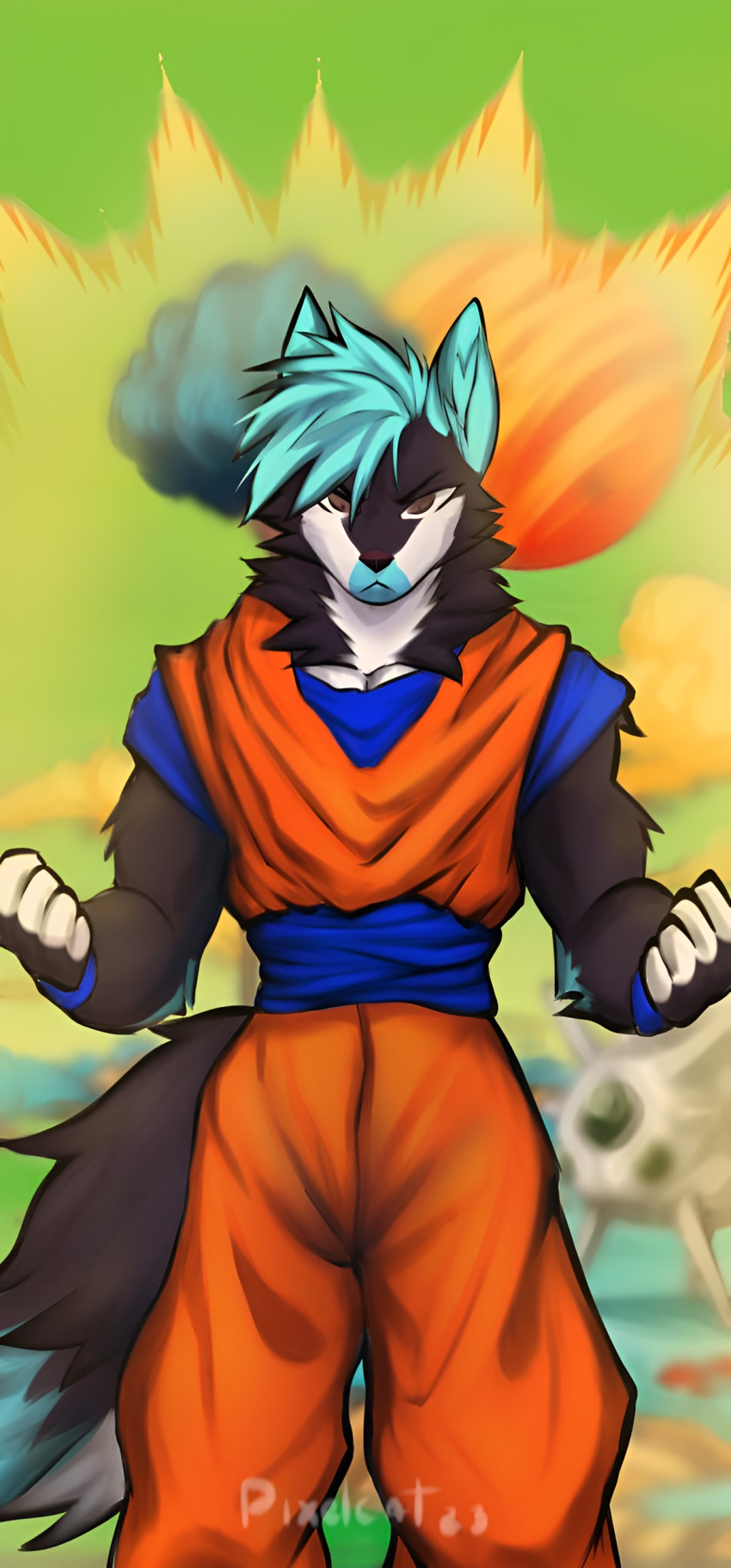 The Big Imageboard Tbib Absurd Res Anthro Aura Black Body Black Fur Blue Body Blue Fur Blue 