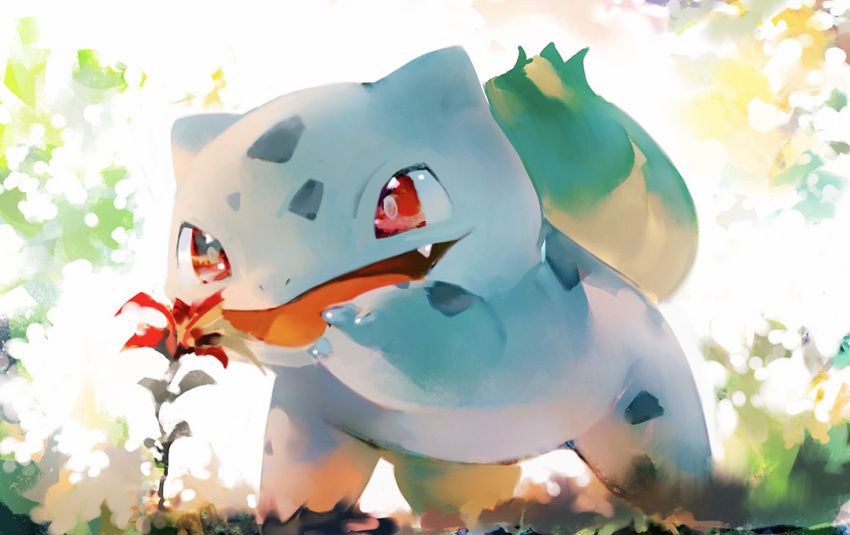 The Big ImageBoard (TBIB) - animal focus bulbasaur claws fangs flower ...