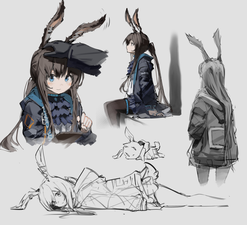 The Big ImageBoard (TBIB) - 1girl 1other absurdres amiya (arknights) animal ear fluff animal ...