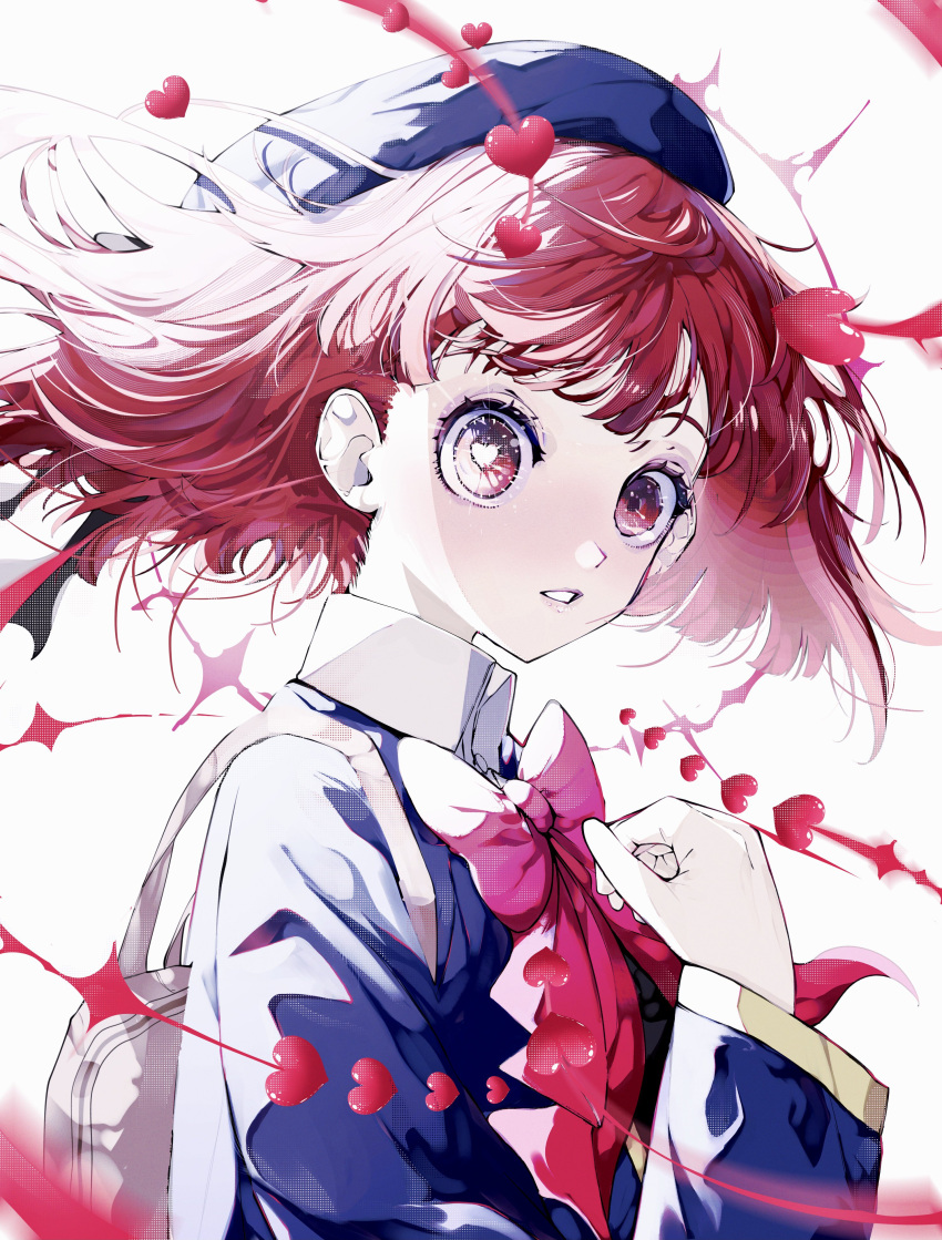 The Big ImageBoard (TBIB) - 1girl absurdres arima kana backpack bag beret black ribbon blue hat ...