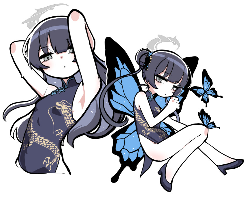 The Big Imageboard Tbib 1girl Alternate Hairstyle Armpits Arms Behind Head Bags Under Eyes