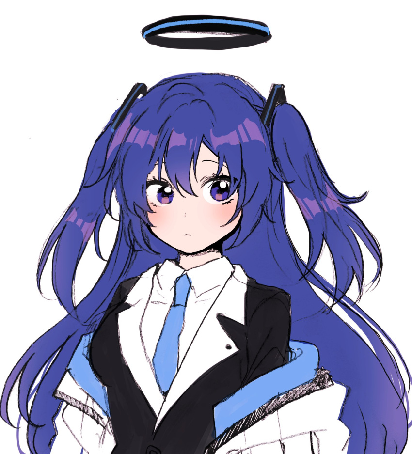 The Big ImageBoard (TBIB) - 1girl 5rwpvc black jacket blue archive blue eyes blue hair blue ...