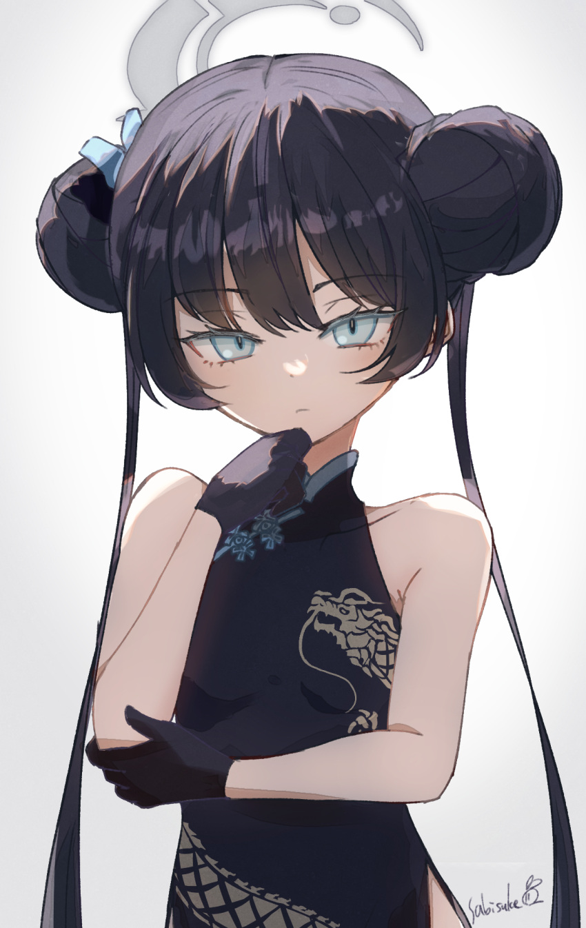 The Big ImageBoard (TBIB) - 1girl aqua eyes artist name bare shoulders ...