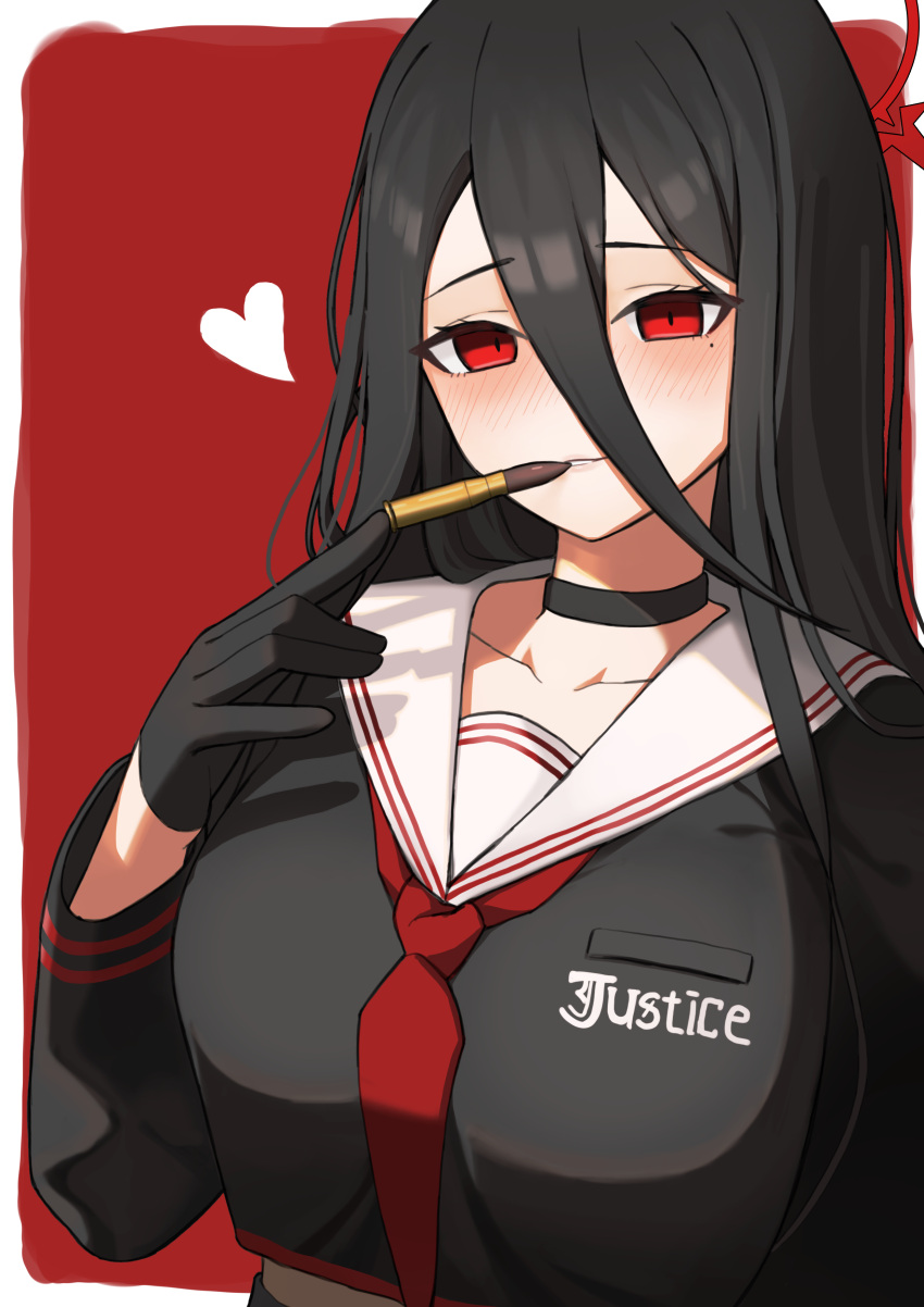 The Big Imageboard Tbib 1girl Absurdres Black Choker Black Gloves