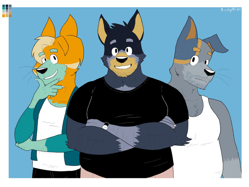 The Big ImageBoard (TBIB) - 2023 4:3 anthro arm hair australian cattle dog bandit heeler belly ...
