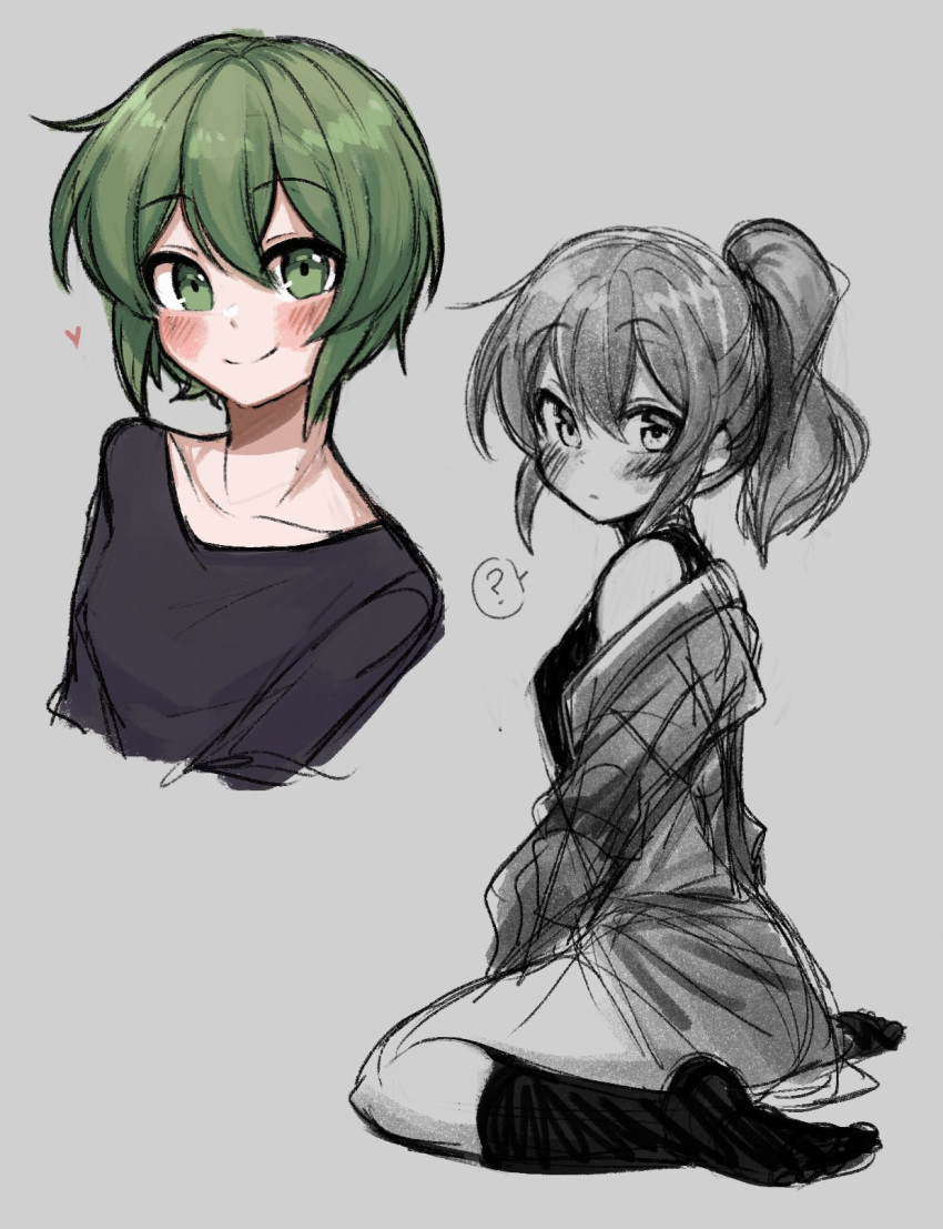 The Big ImageBoard (TBIB) - 1girl ? alternate hair length alternate hairstyle blush green eyes ...
