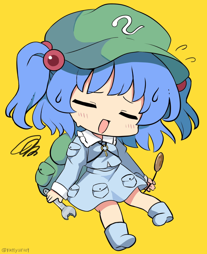 The Big Imageboard Tbib 1girl Blue Footwear Blue Hair Blue Shirt