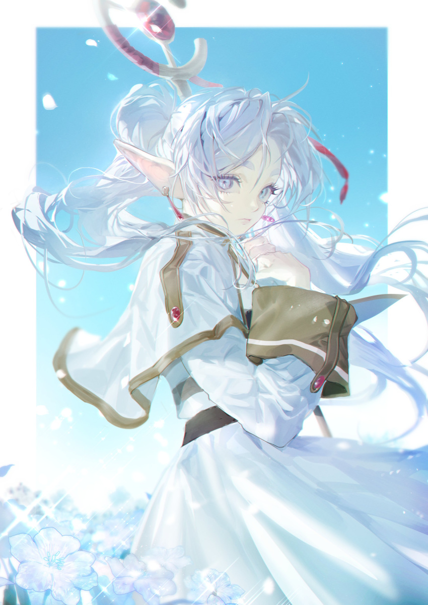 The Big ImageBoard (TBIB) - 1girl absurdres border capelet closed mouth ...