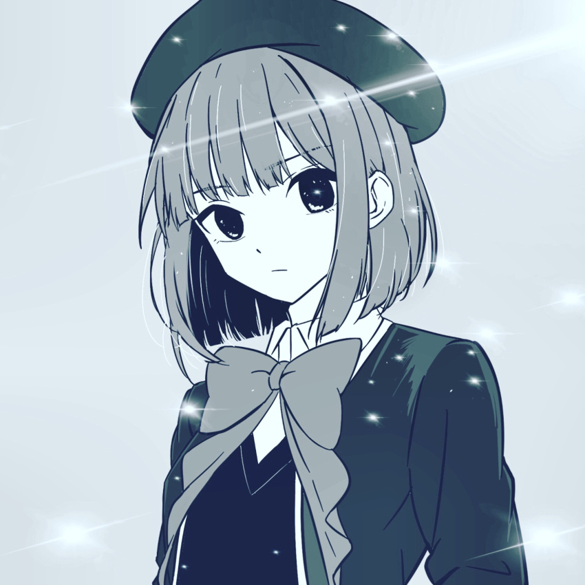 The Big ImageBoard (TBIB) - 1girl arima kana basala5417 beret bob cut bow bowtie breasts closed ...