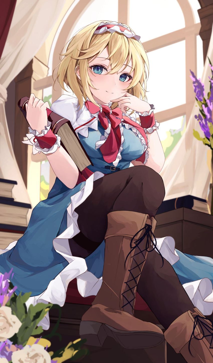 The Big ImageBoard (TBIB) - 1girl absurdres alice margatroid black pantyhose blonde hair blue ...