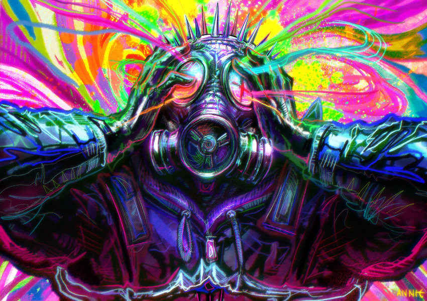 The Big ImageBoard (TBIB) - 1boy abstract background absurdres anniechromes caiman (dorohedoro ...