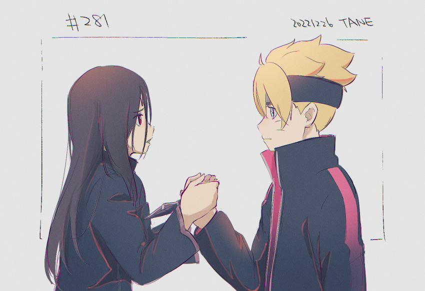 The Big ImageBoard (TBIB) - 1boy 1girl black hair black jacket black ...