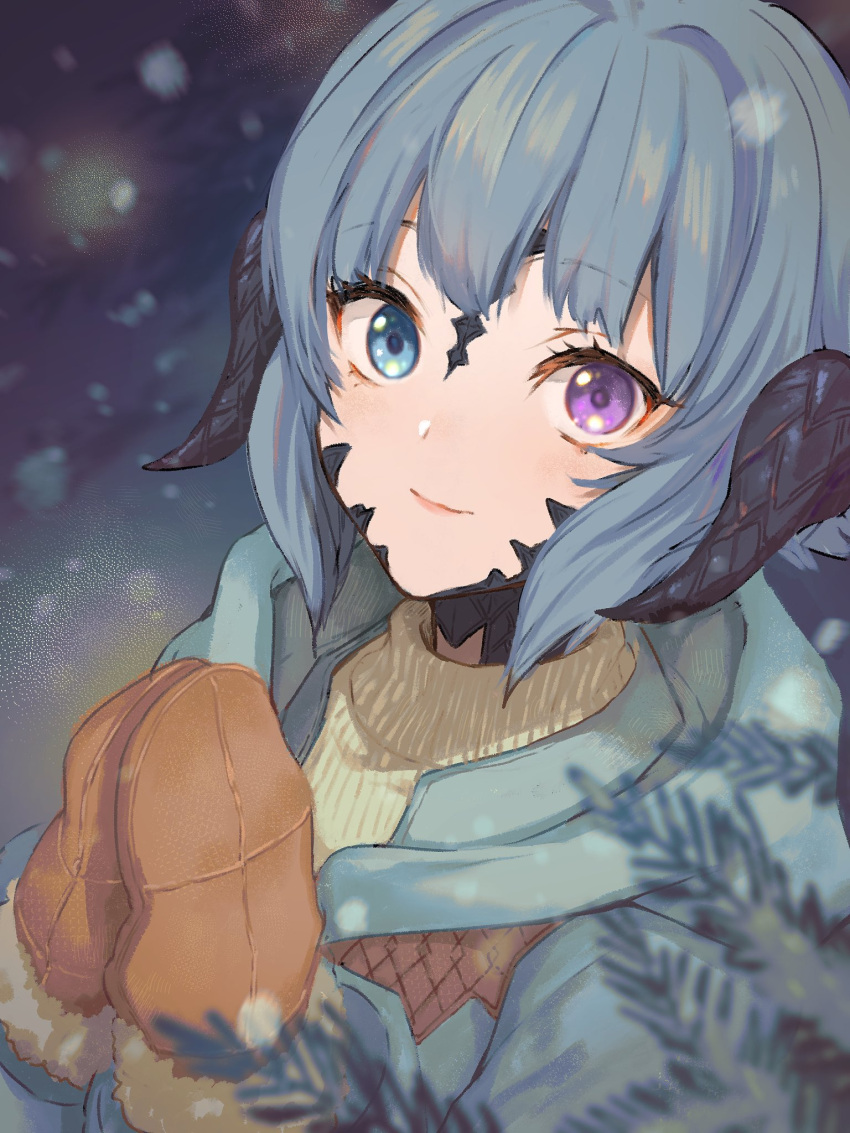 The Big ImageBoard (TBIB) - 1girl au ra blue eyes blue hair blue jacket ...