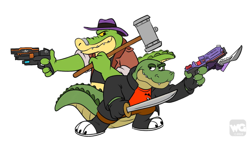 The Big ImageBoard (TBIB) - 2023 4 fingers alligator alligatorid anthro biped bottomwear brok ...